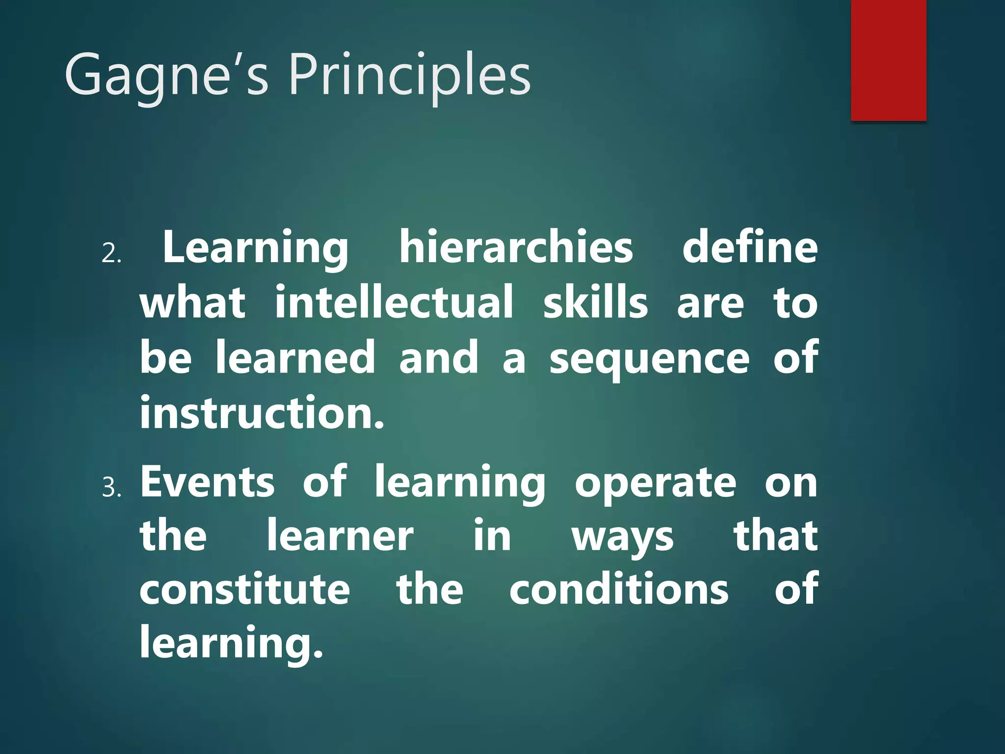 Gagnesconditionsoflearning | PPTX