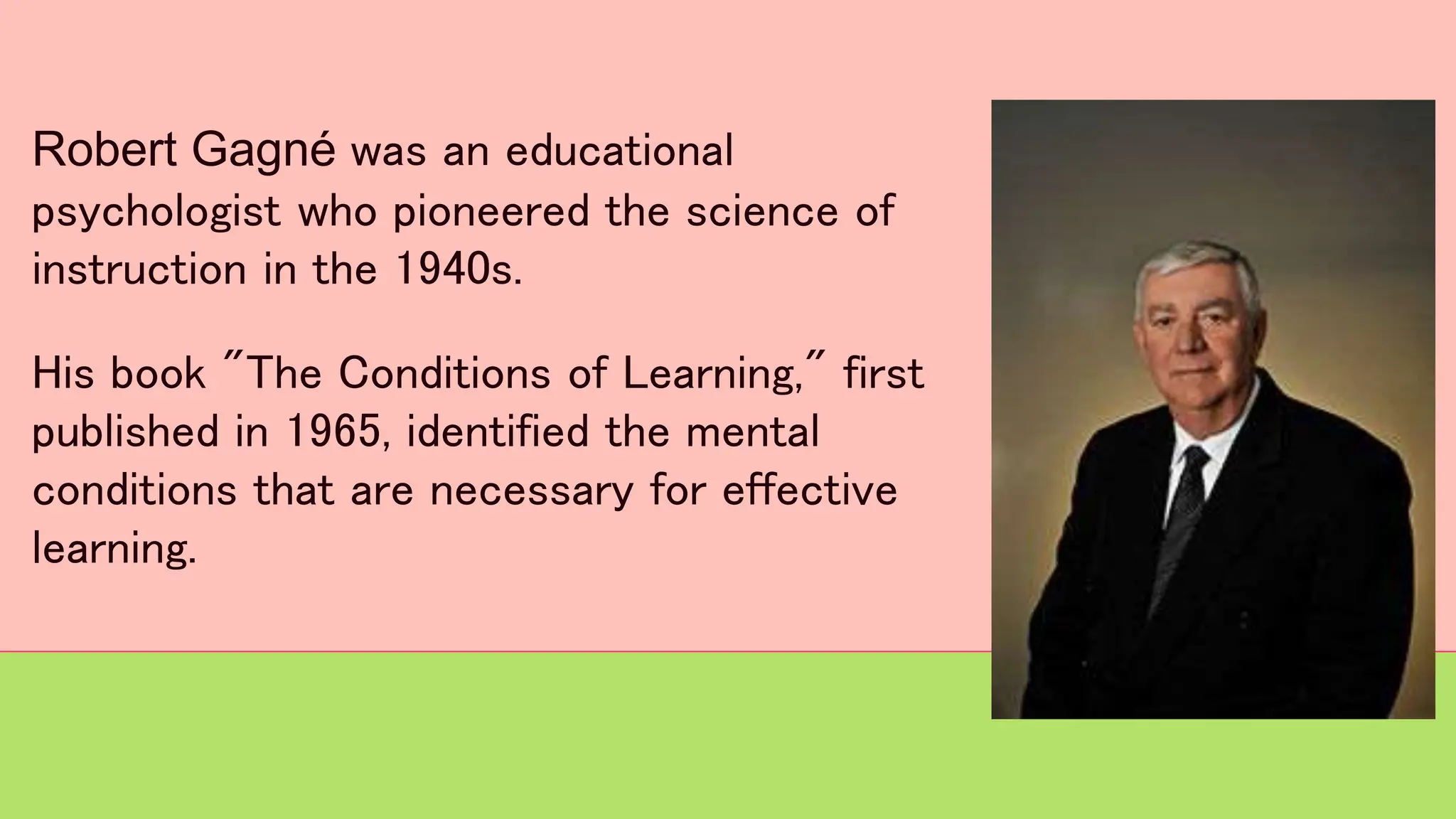gagne's conditions of learning in education 201 | PPTX