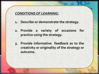 Gagne's Conditions of Learning ppt. | PPTX