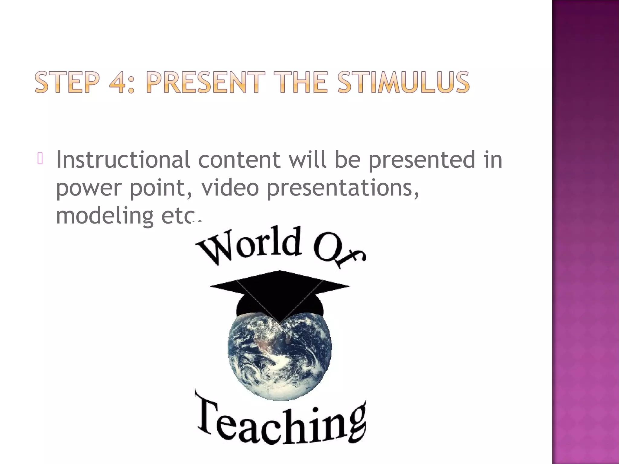 Gagne’s nine events of instruction | PPT