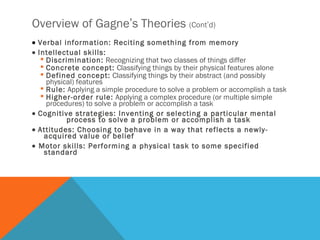 Gagnes nine events_of_instruction | PPT