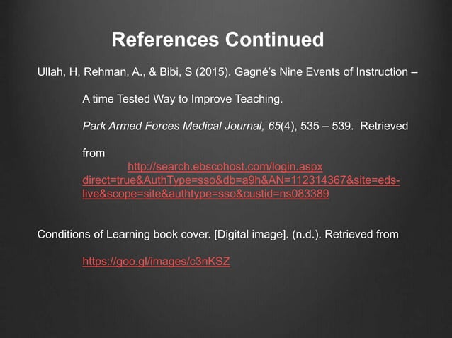 Gagne's Nine Events of Learning | PPTX