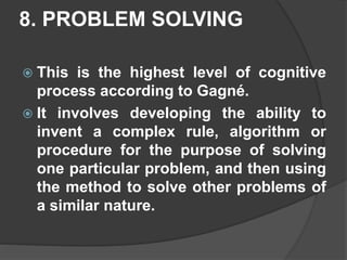 Gagne conditions of learning | PPTX