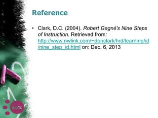 Gagné's Instructional Model | PPTX