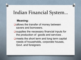indian financial system | PPT