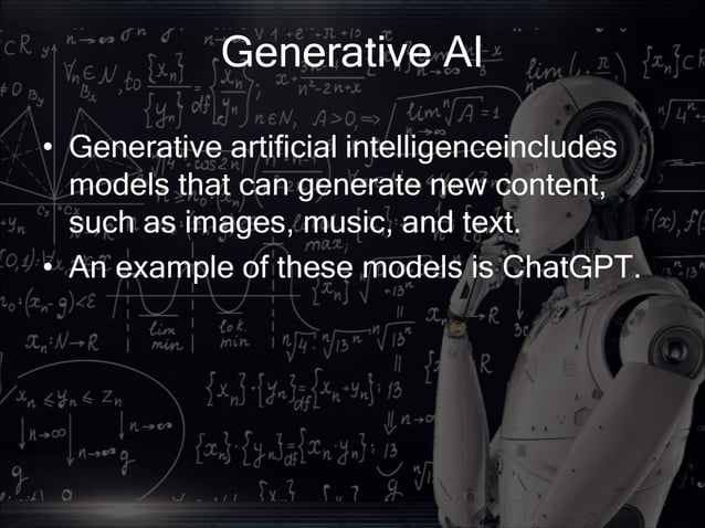 Generative AI | PPTX | Artificial Intelligence | Technology & Computing