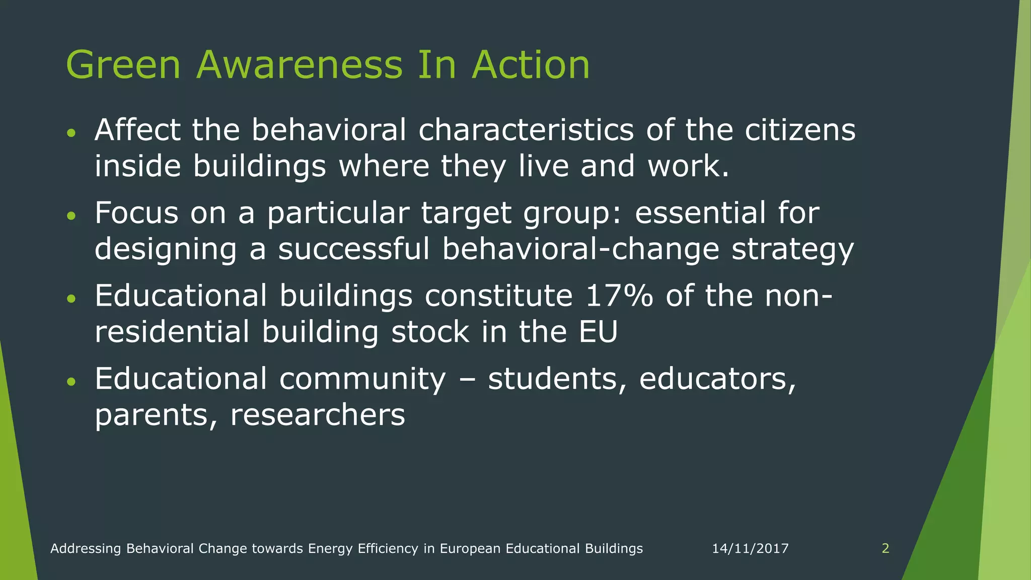 GAIA Paper Presentation: Addressing Behavioral Change towards Energy ...