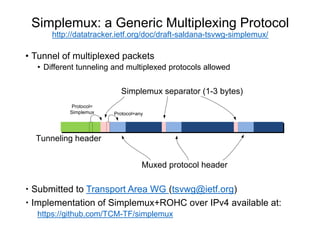 Simplemux: a generic multiplexing protocol | PPT