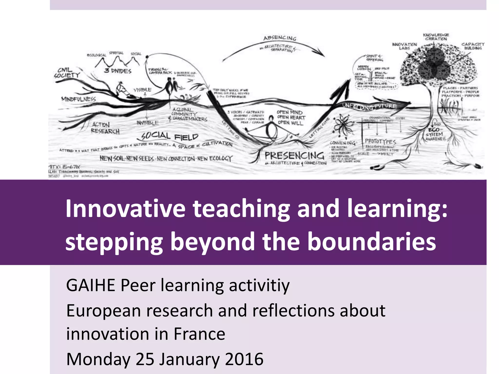 Nicole Rege-Colet - Innovative teaching and learning practices: stepping beyond the boundaries | PPT