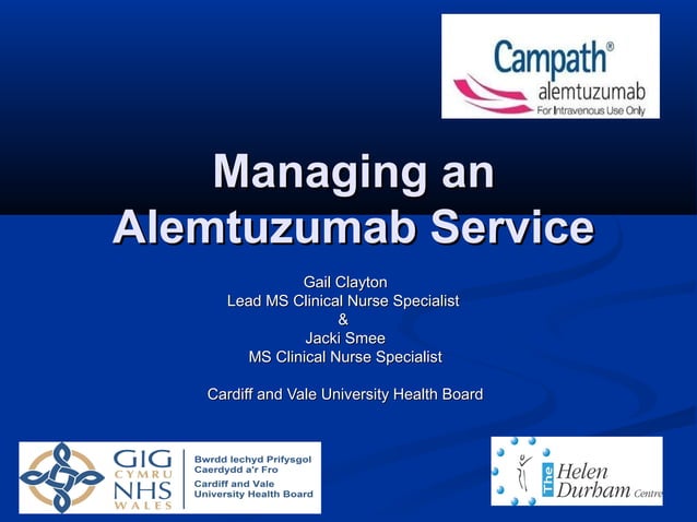 Managing an Alemtuzumab Service | PPT | Blood Disorders | Diseases and ...