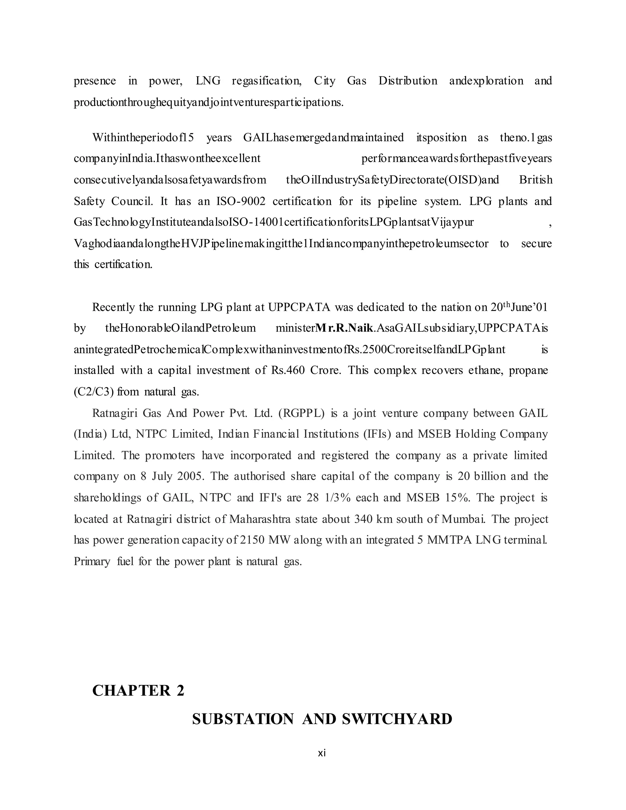 GAIL(India)Ltd.,PATA Petrochemical Complex | DOCX