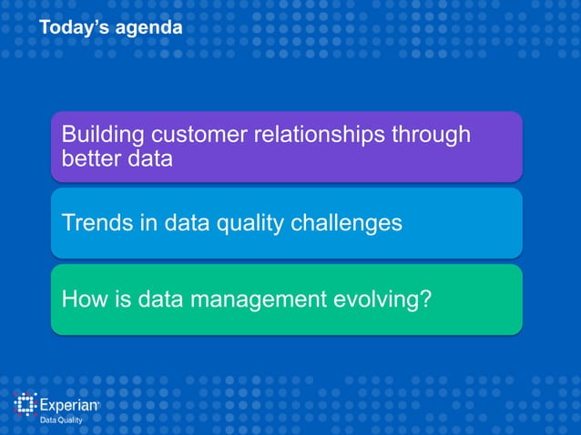 Gain better customer insight via improved data quality | PPT