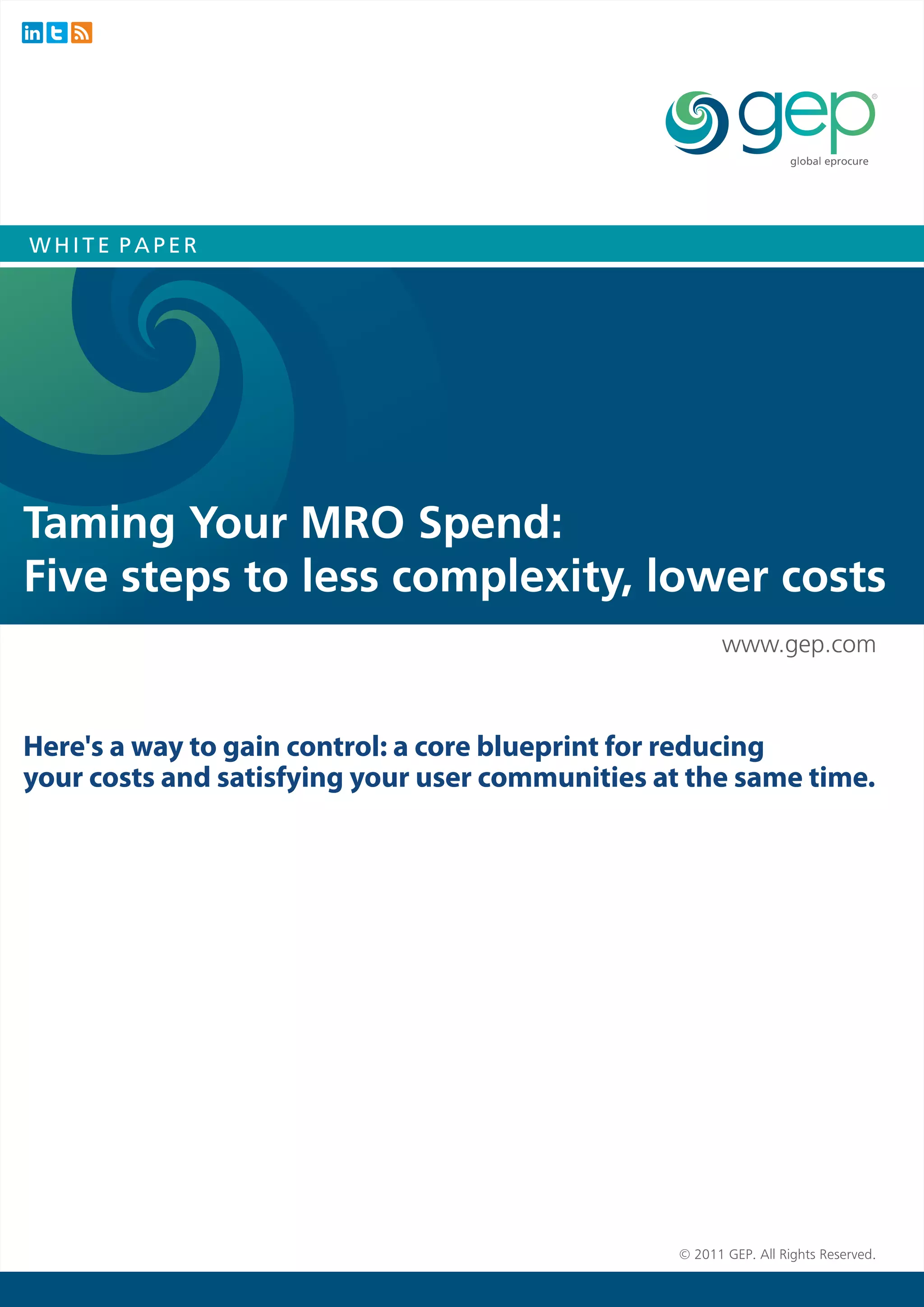 White Paper: Gain control over your complex MRO procurement | PDF ...