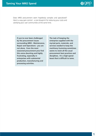 White Paper: Gain control over your complex MRO procurement | PDF ...