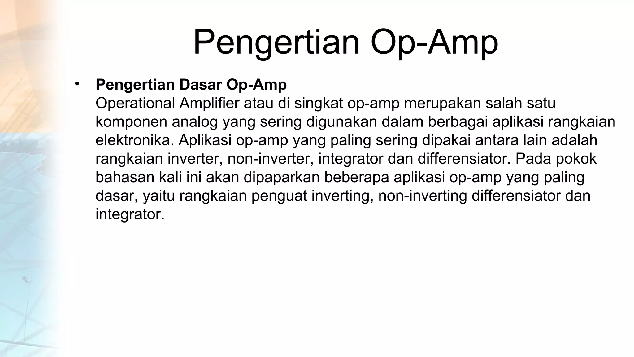 Gain dan op amp | PPT