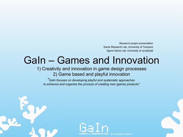 GaIn - Games in Innovation | PPT