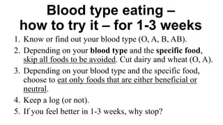 Gain health-blood type eating_HR.ppt | Blood Disorders | Diseases and ...