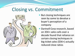 Gaining Commitment & Closing | PPTX