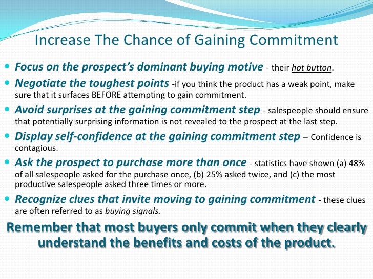 Gaining Commitment & Closing