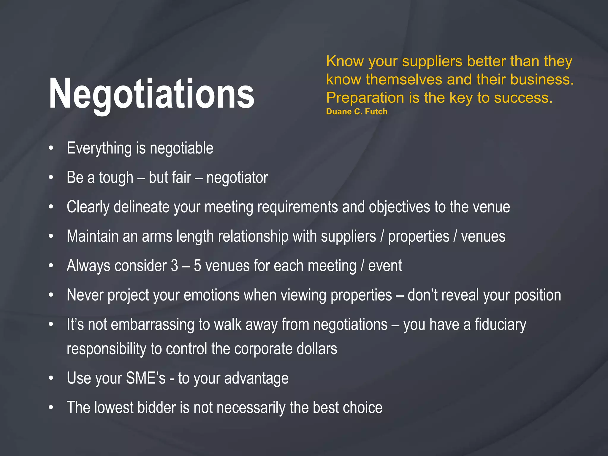 Gaining Definitive Control of Your Strategic Meetings Management ...