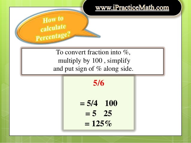 How to calculate percentage?