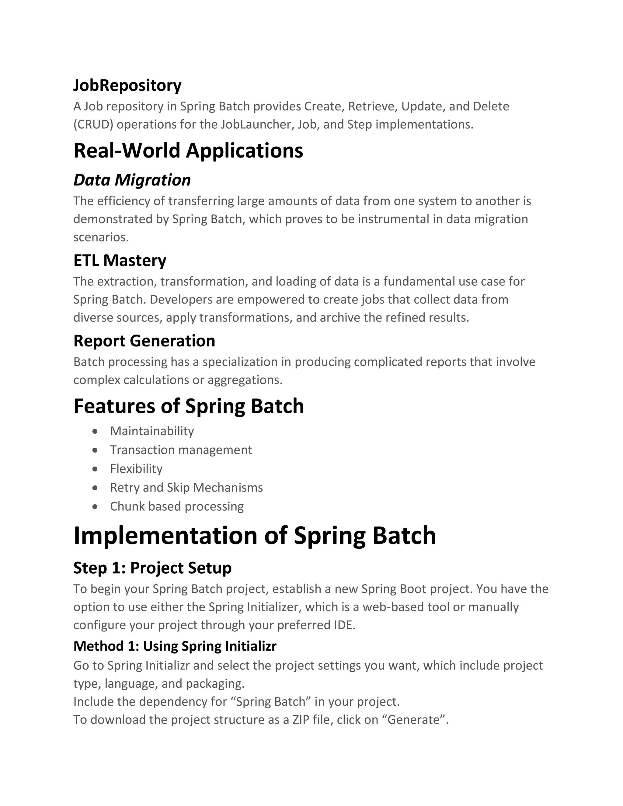 Gain Proficiency in Batch Processing with Spring Batch | PDF | Databases | Computer Software and ...