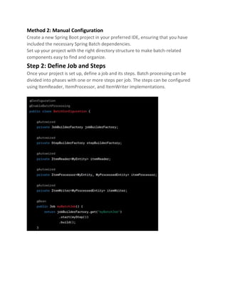 Gain Proficiency in Batch Processing with Spring Batch | PDF | Databases | Computer Software and ...