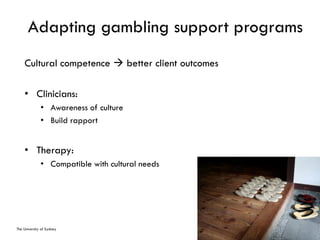 The role of culture in problem gambling treatment | PDF