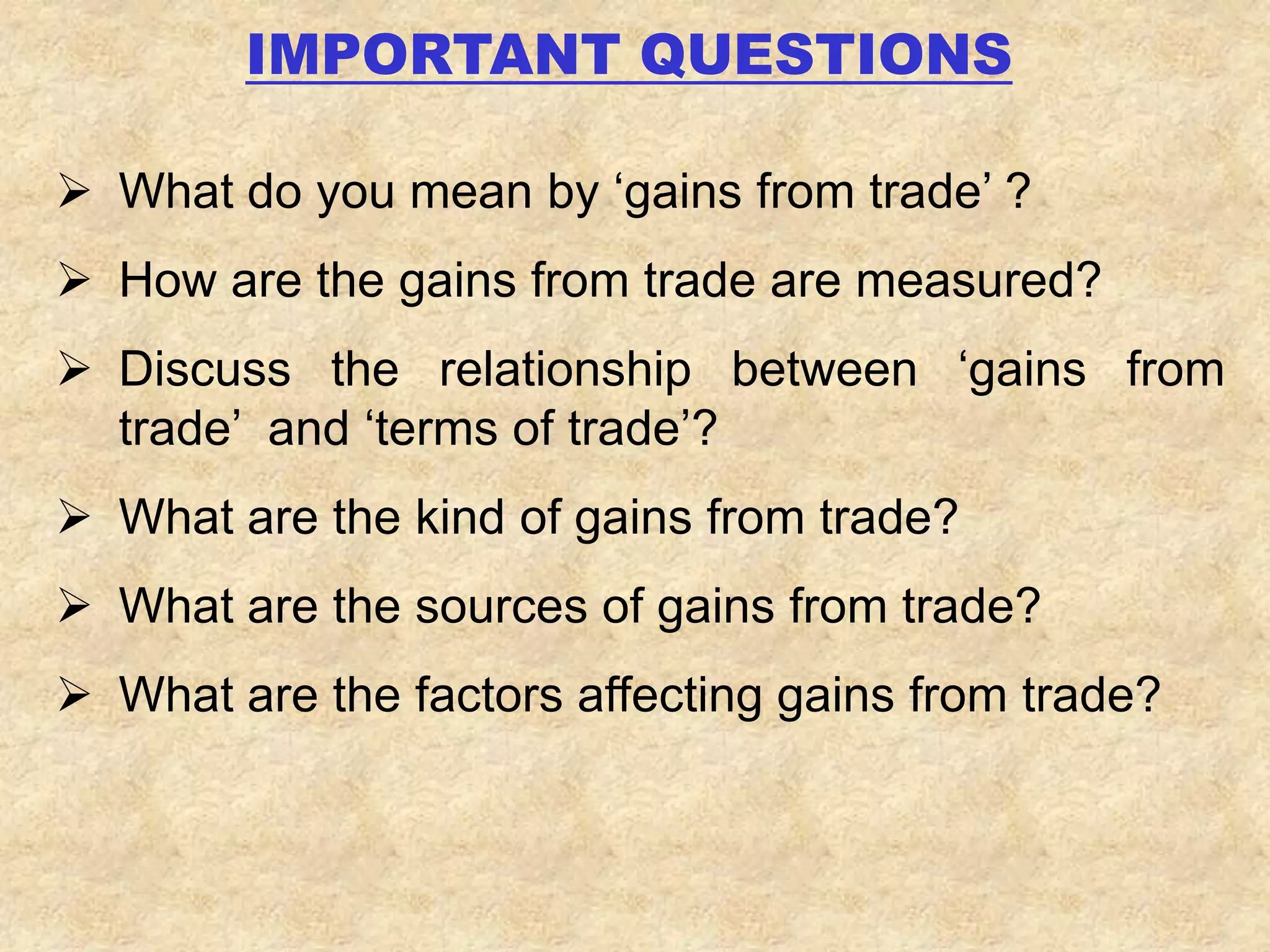 The Gains from International Trade | PPT