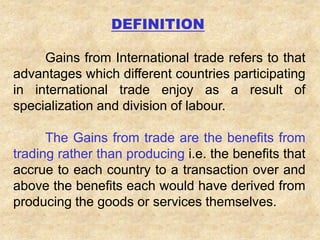 The Gains from International Trade | PPT