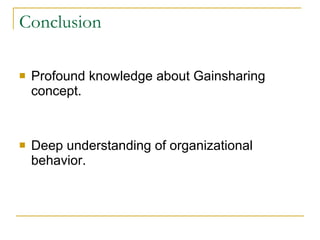 Gainsharing Carl G Thor | PPT