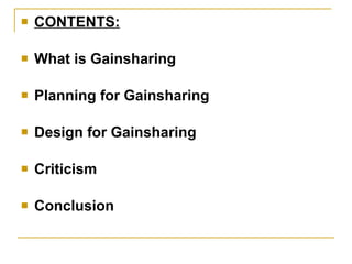 Gainsharing Carl G Thor | PPT