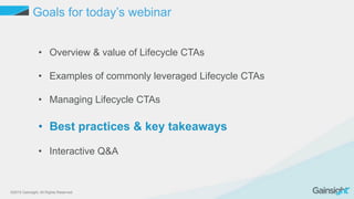 Customer Lifecycle CTA's | PDF