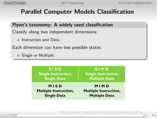 Parallel Computing: Perspectives for more efficient hydrological modeling | PDF
