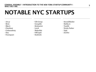 NY Startup Community Intro | KEY