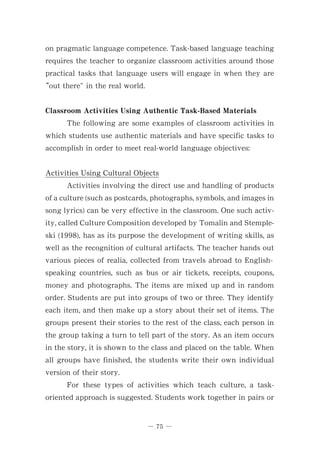 Authentic Task- Based Materials: Bringing the Real World Into the ...