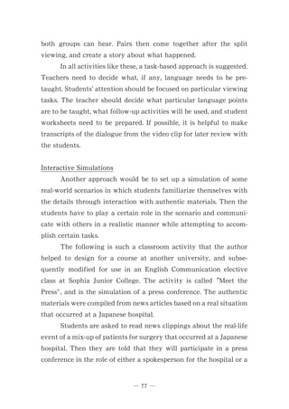 Authentic Task- Based Materials: Bringing the Real World Into the ...