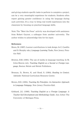 Authentic Task- Based Materials: Bringing the Real World Into the ...