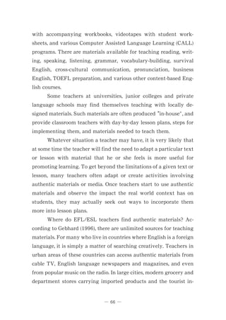 Authentic Task- Based Materials: Bringing the Real World Into the ...