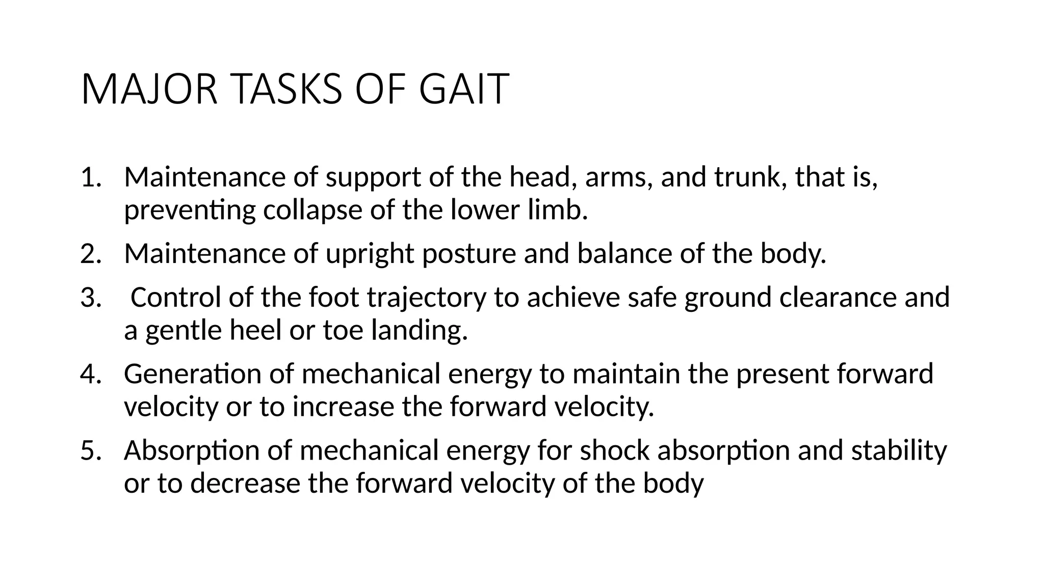 GAIT / GAIT CYCLE / PHASES OF GAIT / BIOMECHANICS | PPTX