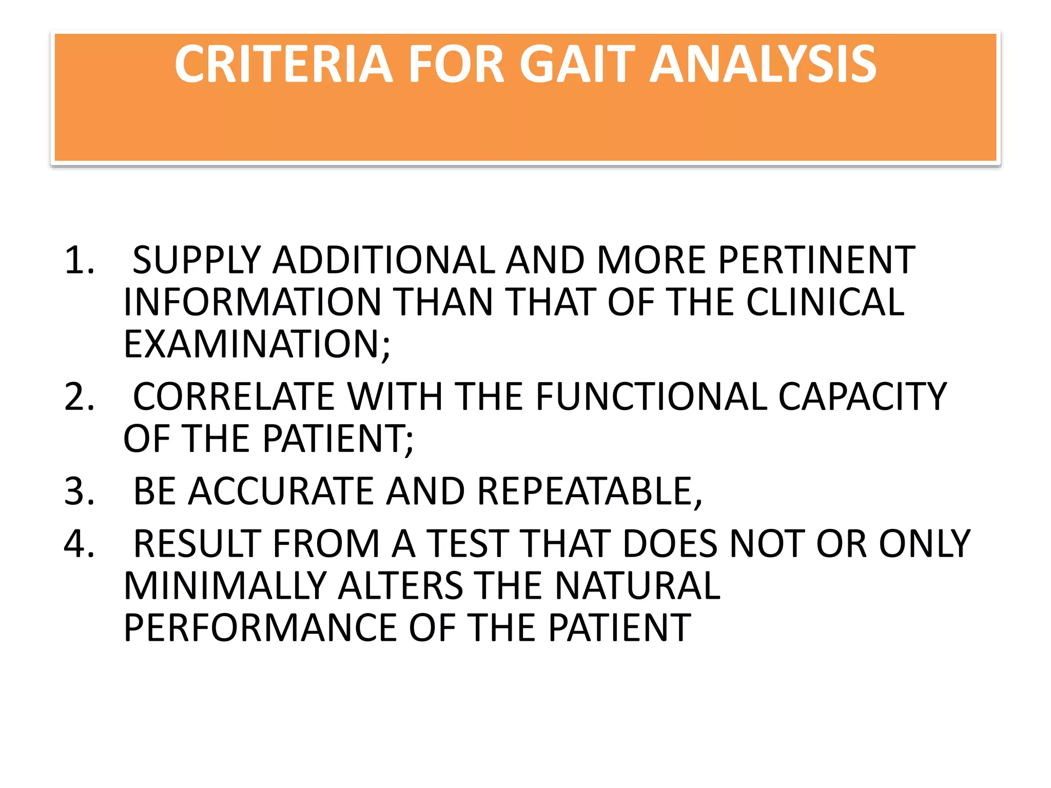 Gait parameters , determinants and assessment (2) | PPTX