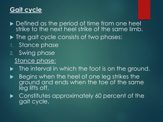 GAIT PATTERN AND THE NALYSIS OF IT AND IMPORTANCE IN FORENSICS | PDF ...