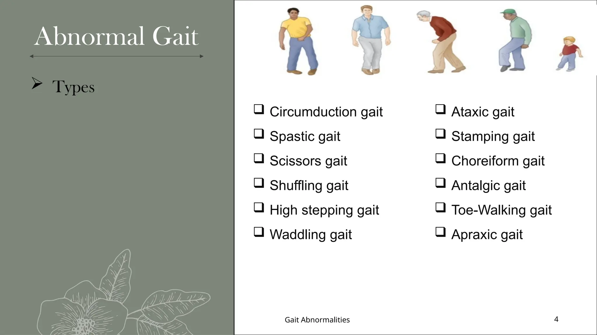 Different types of Gait Abnormalities ppt | PPTX