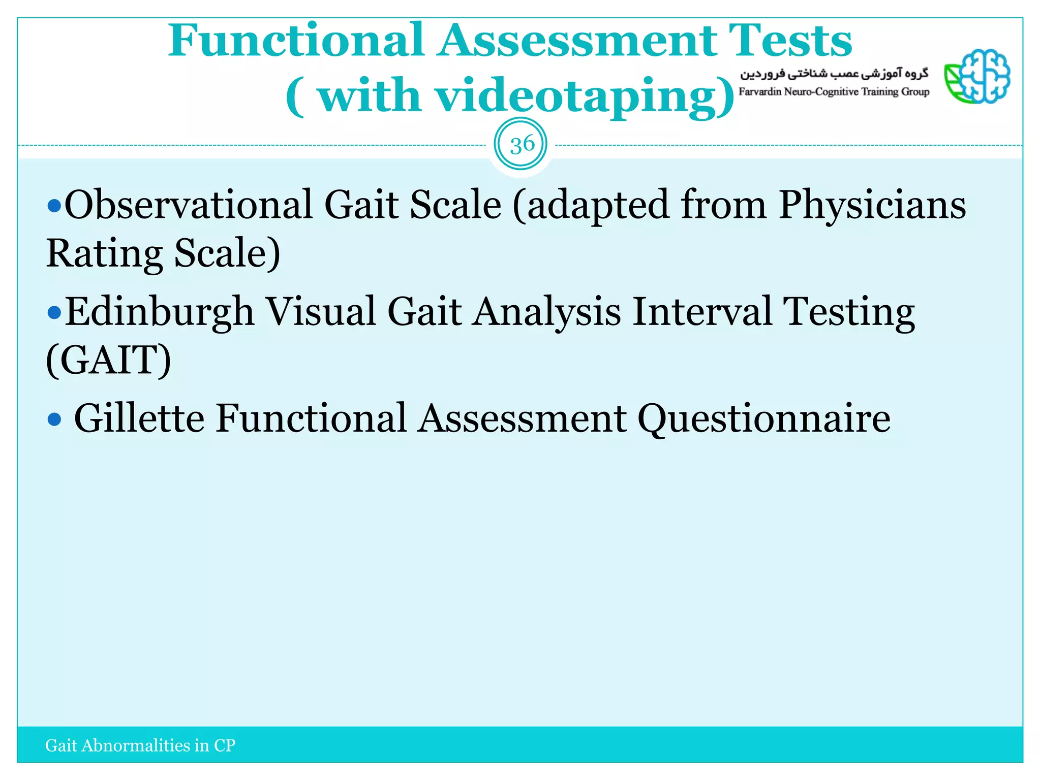 Gait abnormalities in children with cp final | PPSX