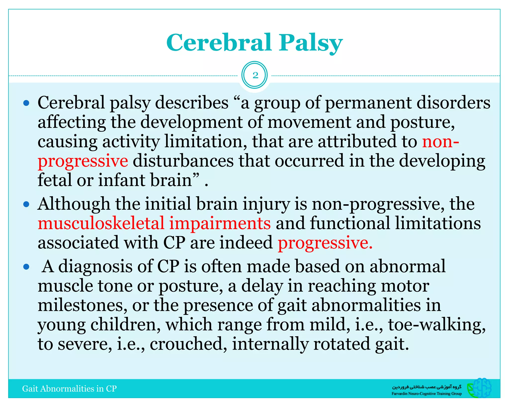 Gait abnormalities in children with cp final | PDF