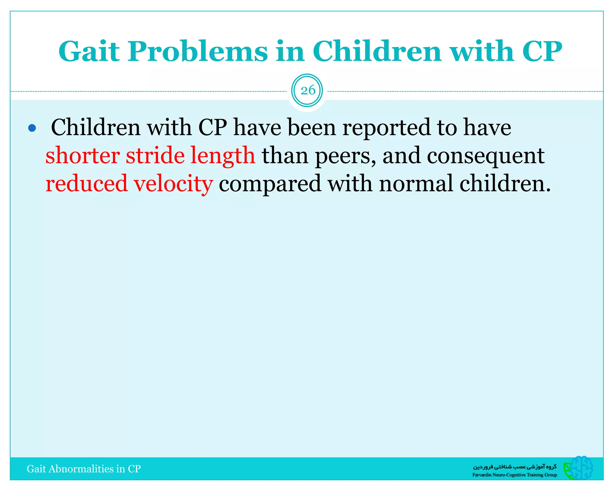Gait abnormalities in children with cp final | PDF