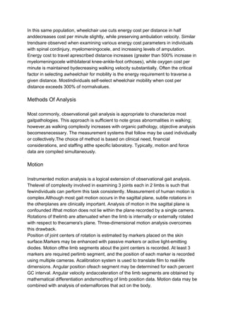 Gait analysis | PDF