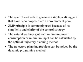 Gait and trajectory planning for legged robots | PPTX | Physics | Science