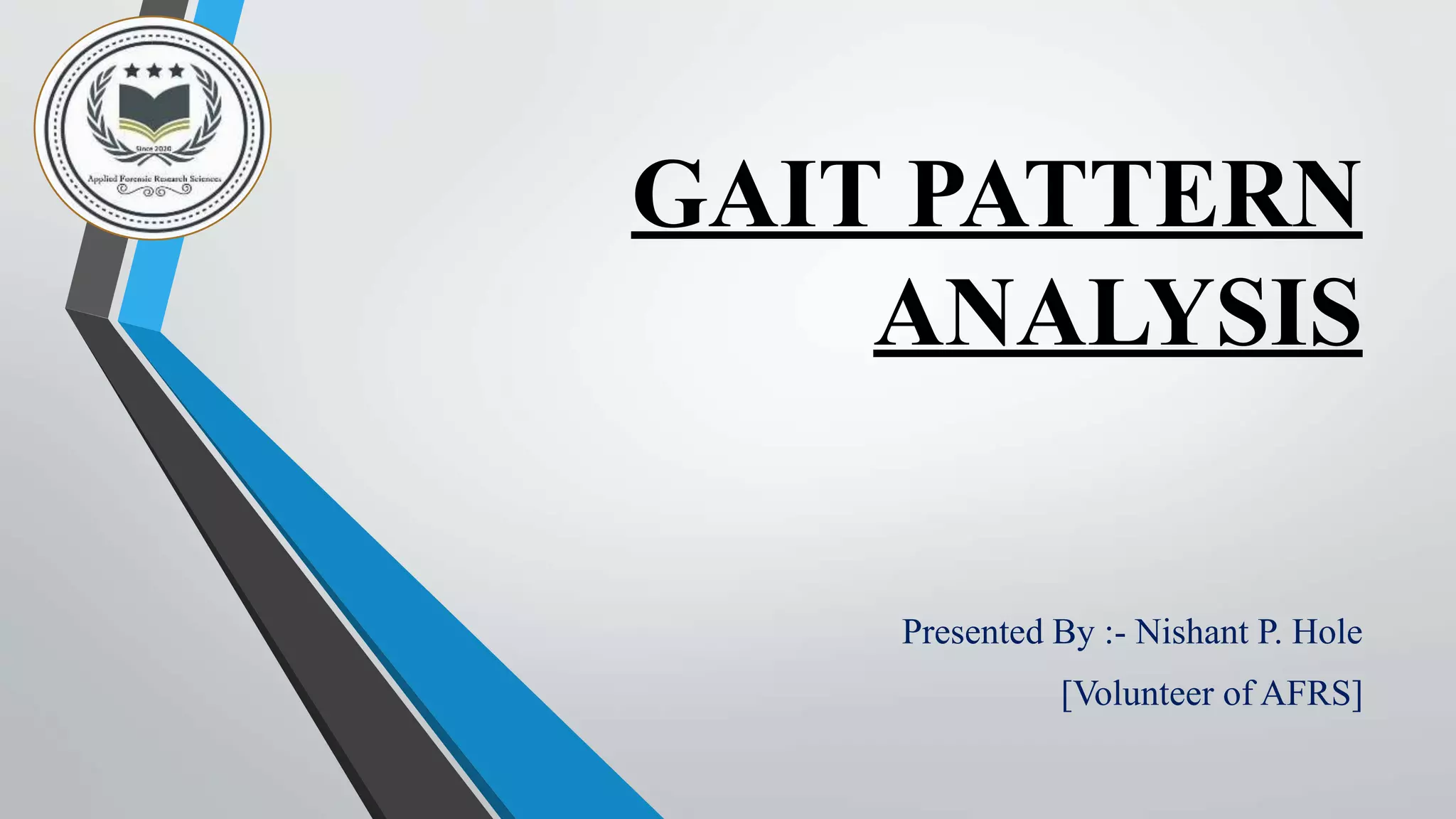 GAIT PATTERN ANALYSIS | PPTX