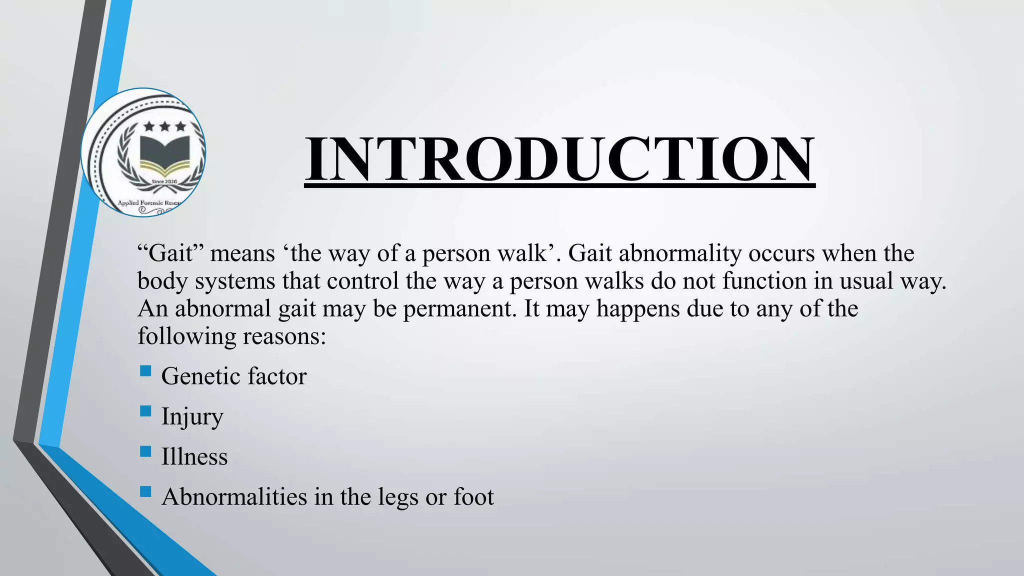 GAIT PATTERN ANALYSIS | PPTX
